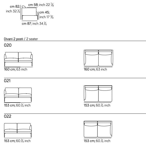 MAVIS | 2 seater sofa Mavis Collection By AMURA