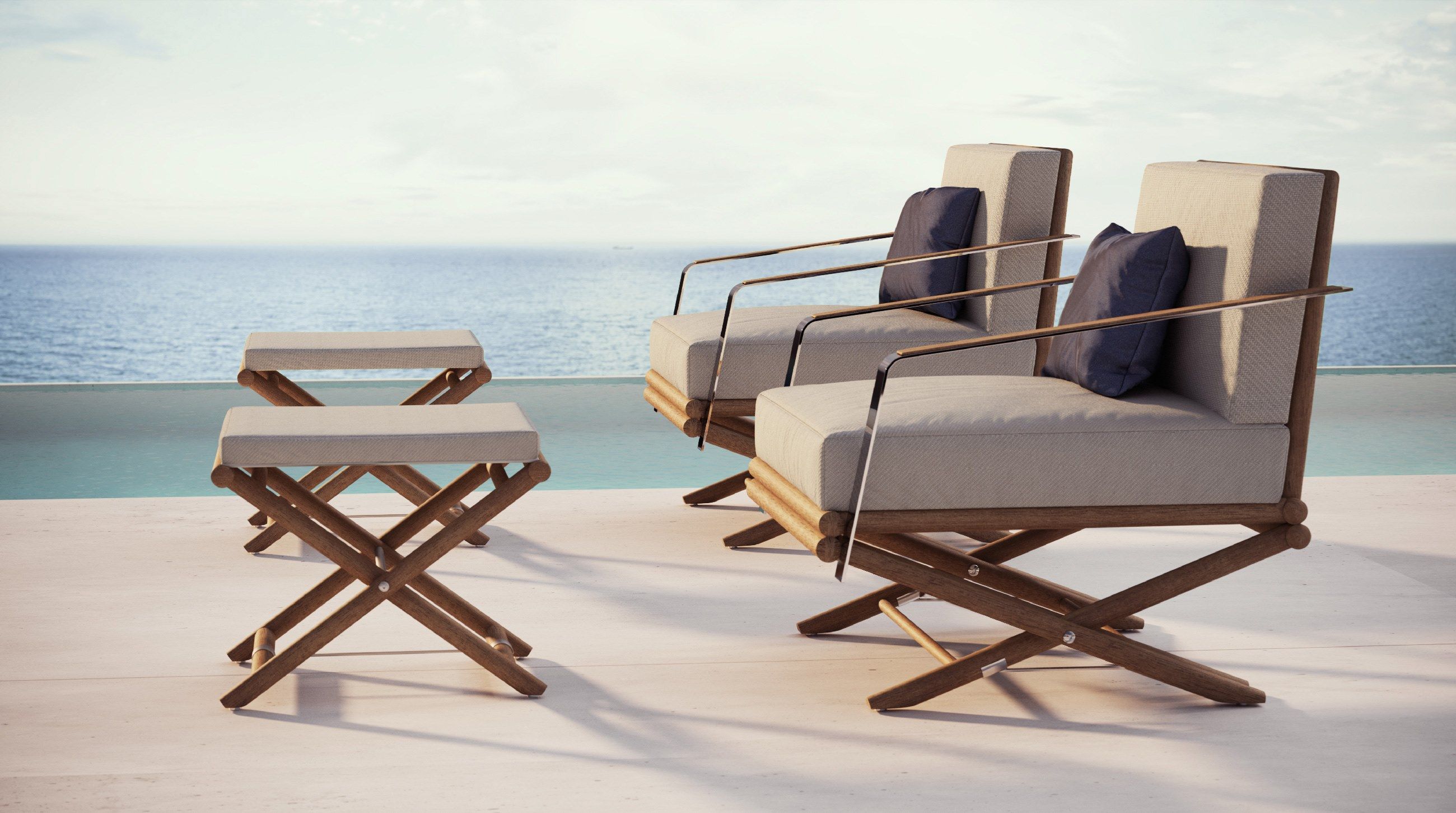 MAXIM Batyline® garden armchair with armrests By Braid | design Carlo ...