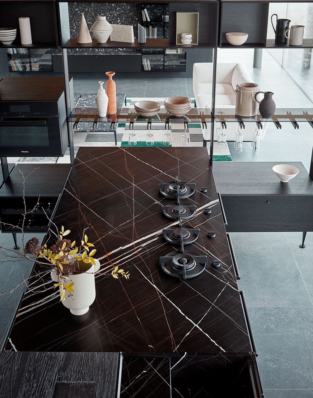 MAXIMA 2.2 - NATURAL SHARING Fitted kitchen with island By Cesar