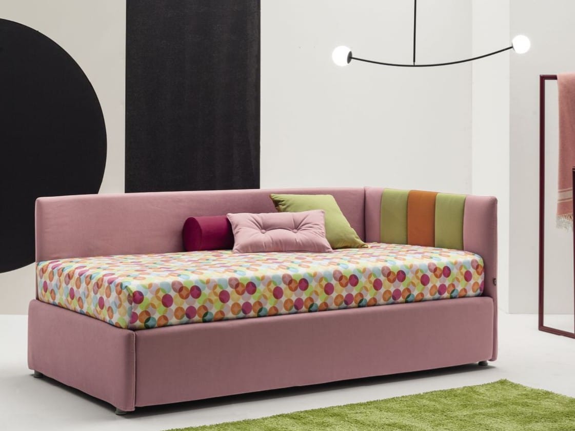 Letto singolo con testiera imbottita MAYA BARRÈ By Twils