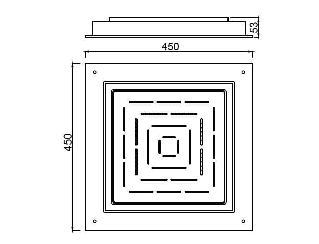 MAZE PRIME | Chuveiro quadrada Chuveiro em aço com cromoterapia By Jaquar