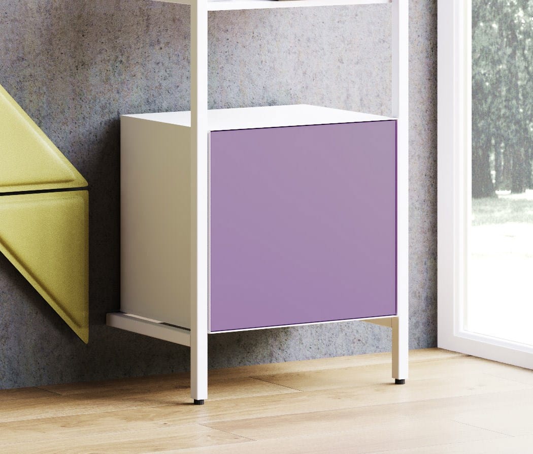 Wall-mounted modular bookcase MBOX By Steelbox by Metalway design ...