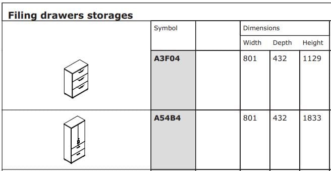 STANDARD Filing cabinet with lock By MDD