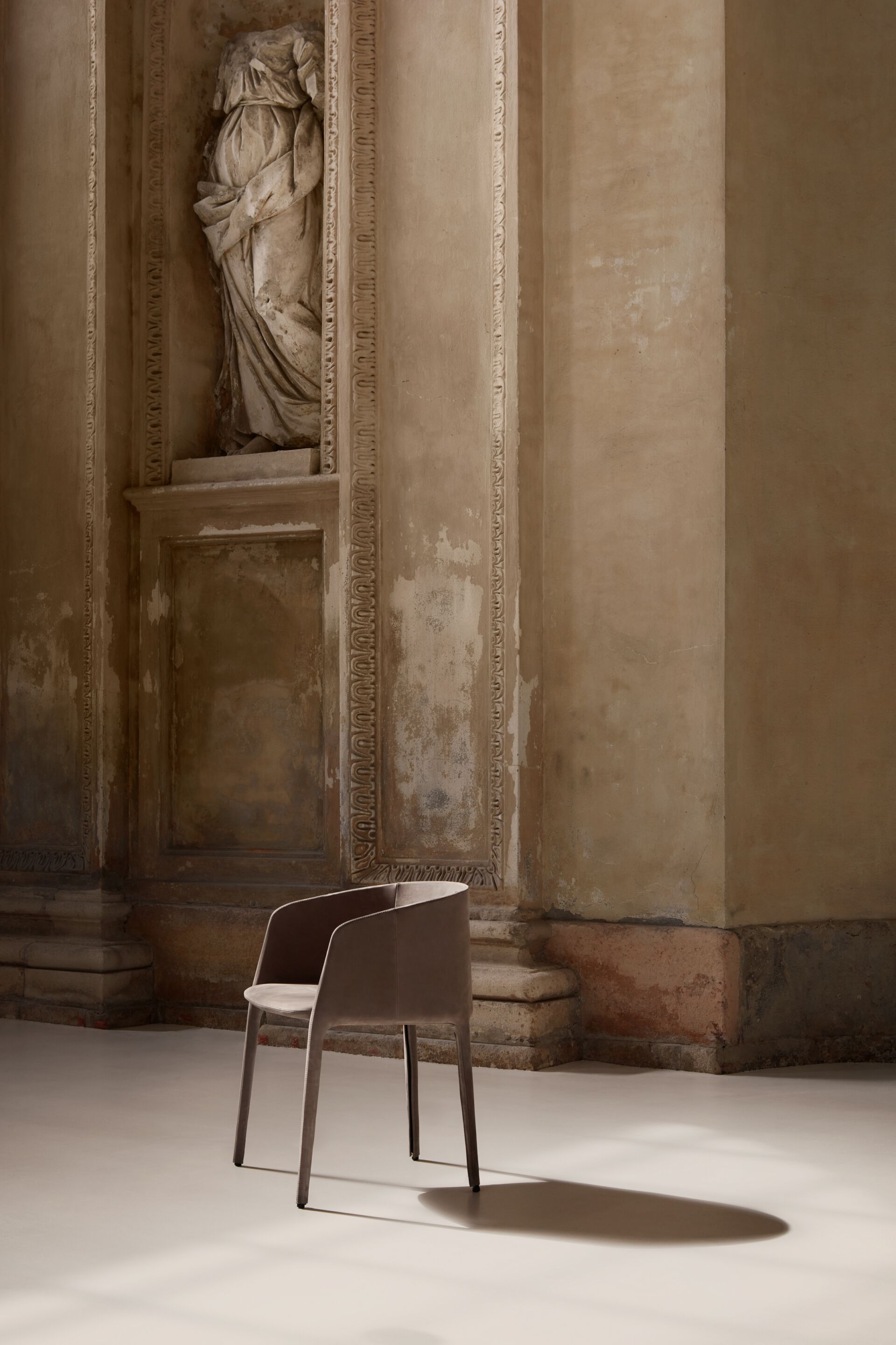 ACHILLE | Chair with armrests Upholstered fabric chair with armrests By ...