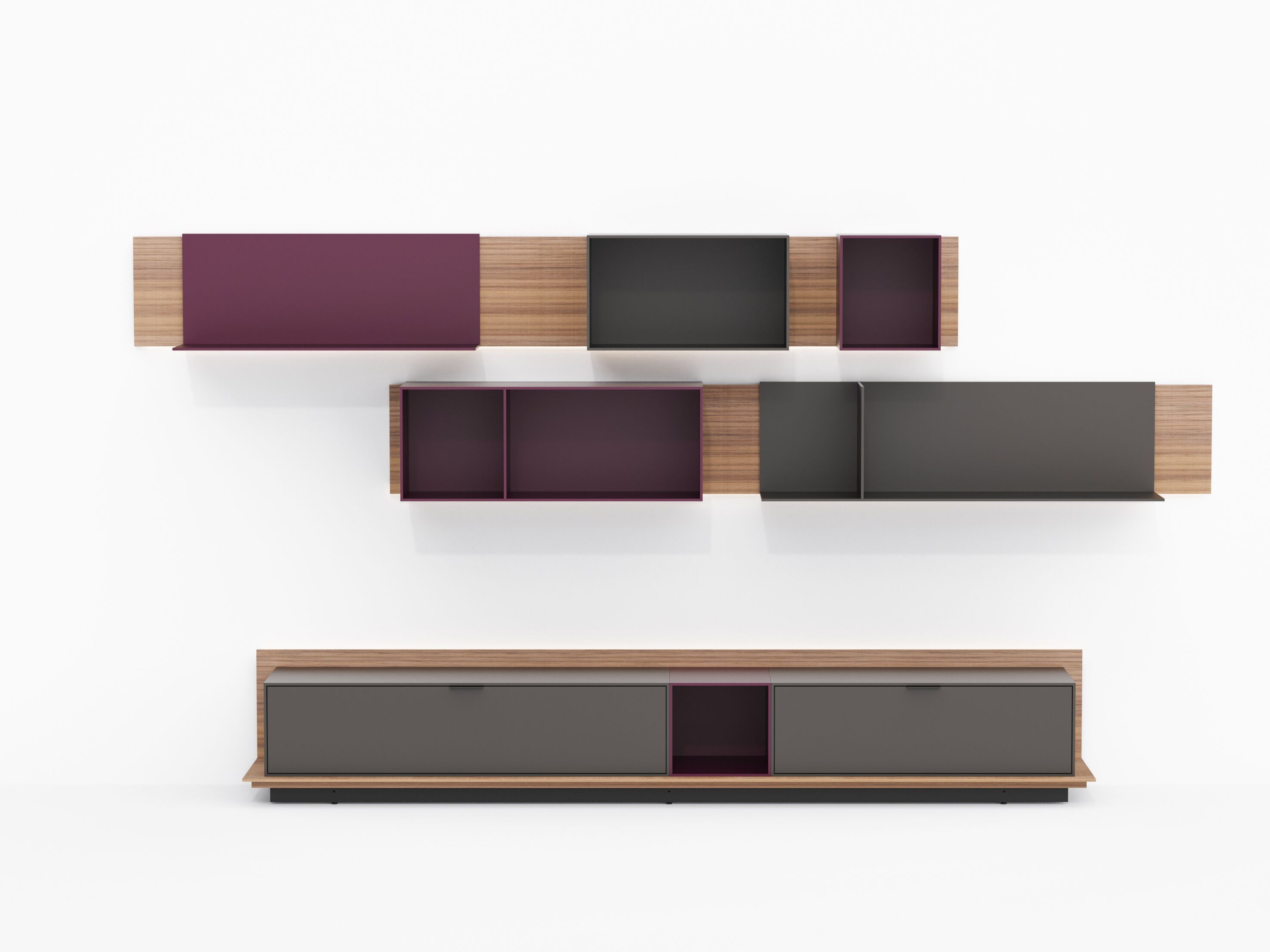 PENTAGRAMMA SIDEBOARD Modular sectional bookcase By MDF Italia