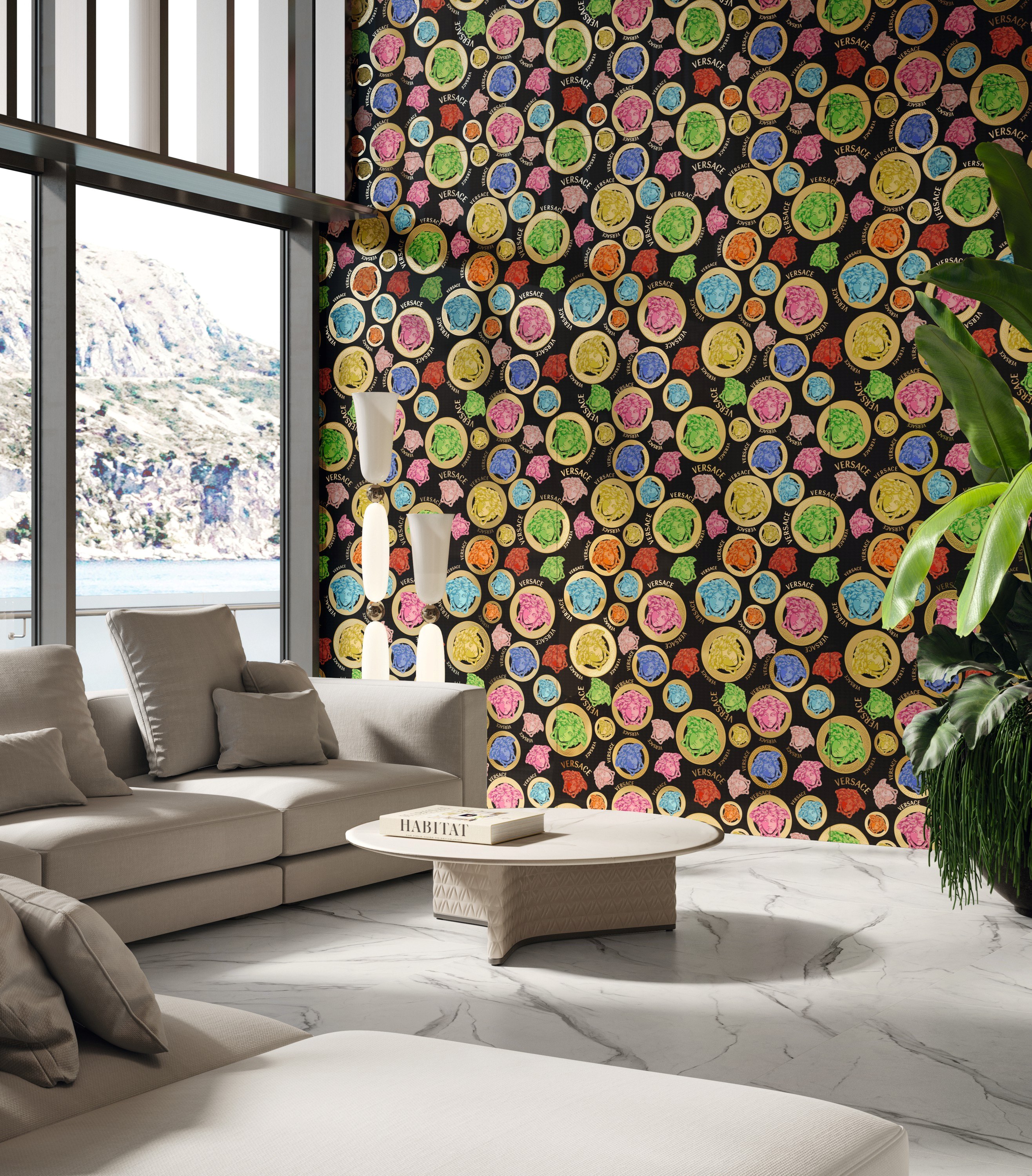 MANIFESTO MEDUSA Wall tiles By Versace Ceramics