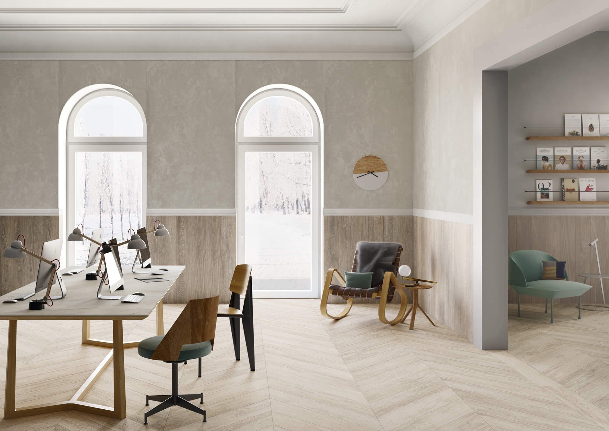 Porcelain stoneware wall/floor tiles with wood effect MEET SCANDI WHITE ...