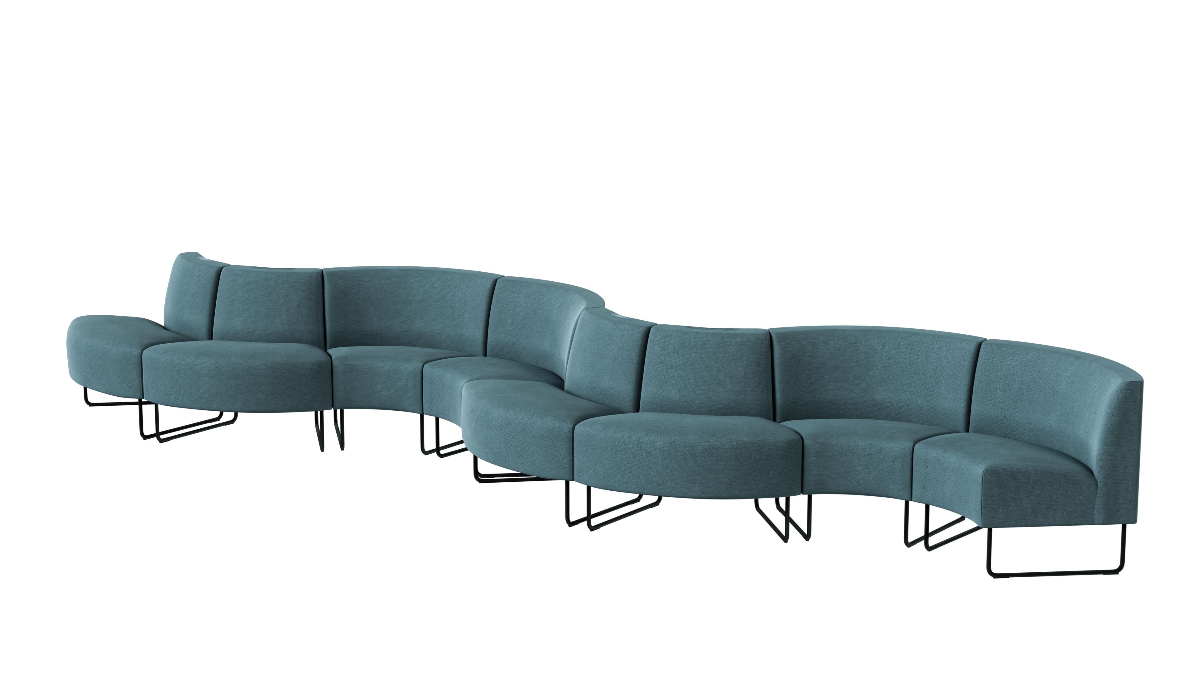 MEETER | Curved sofa By Intuit by Softrend