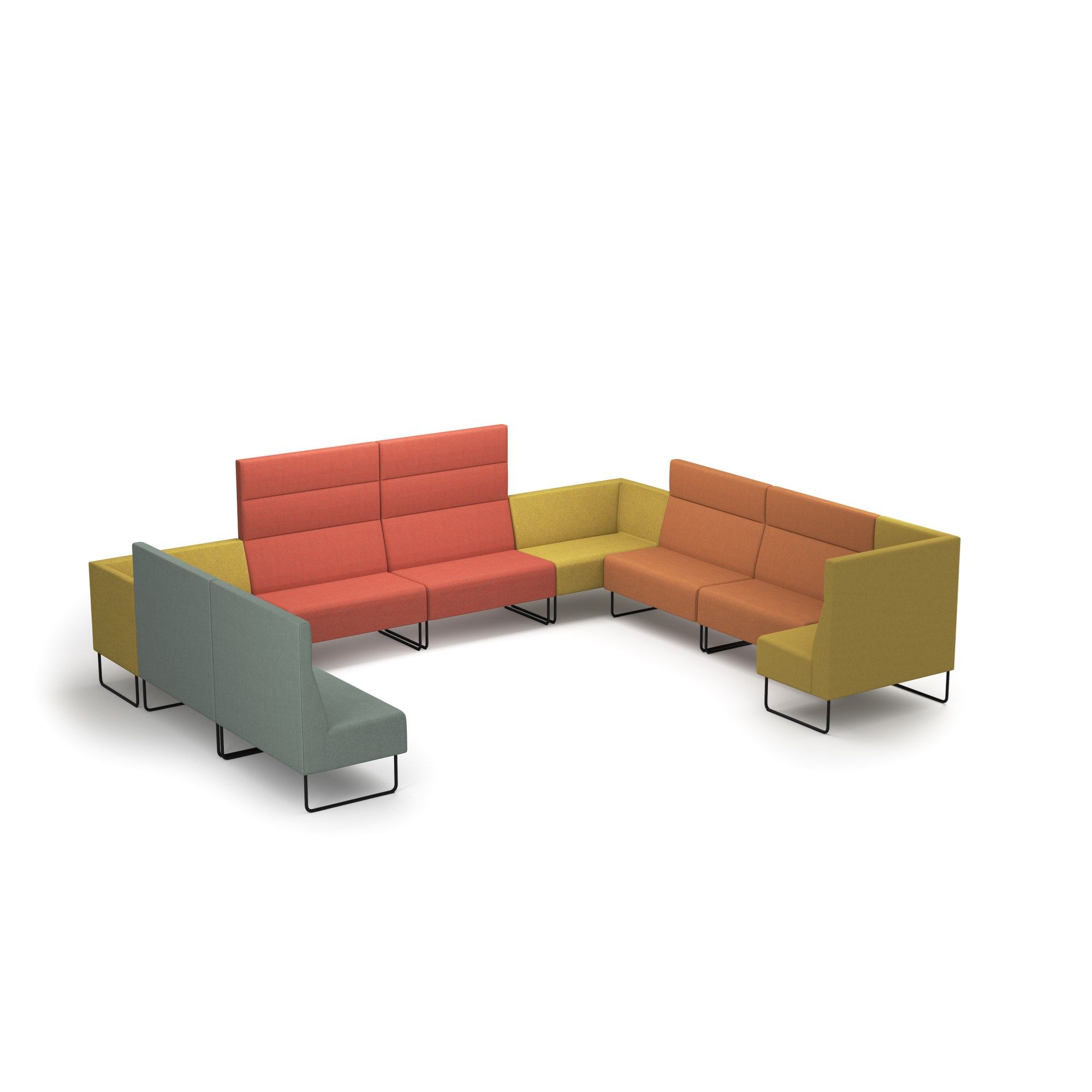 Divano modulare in tessuto con imbottitura ignifuga MEETER By SOFTREND ...