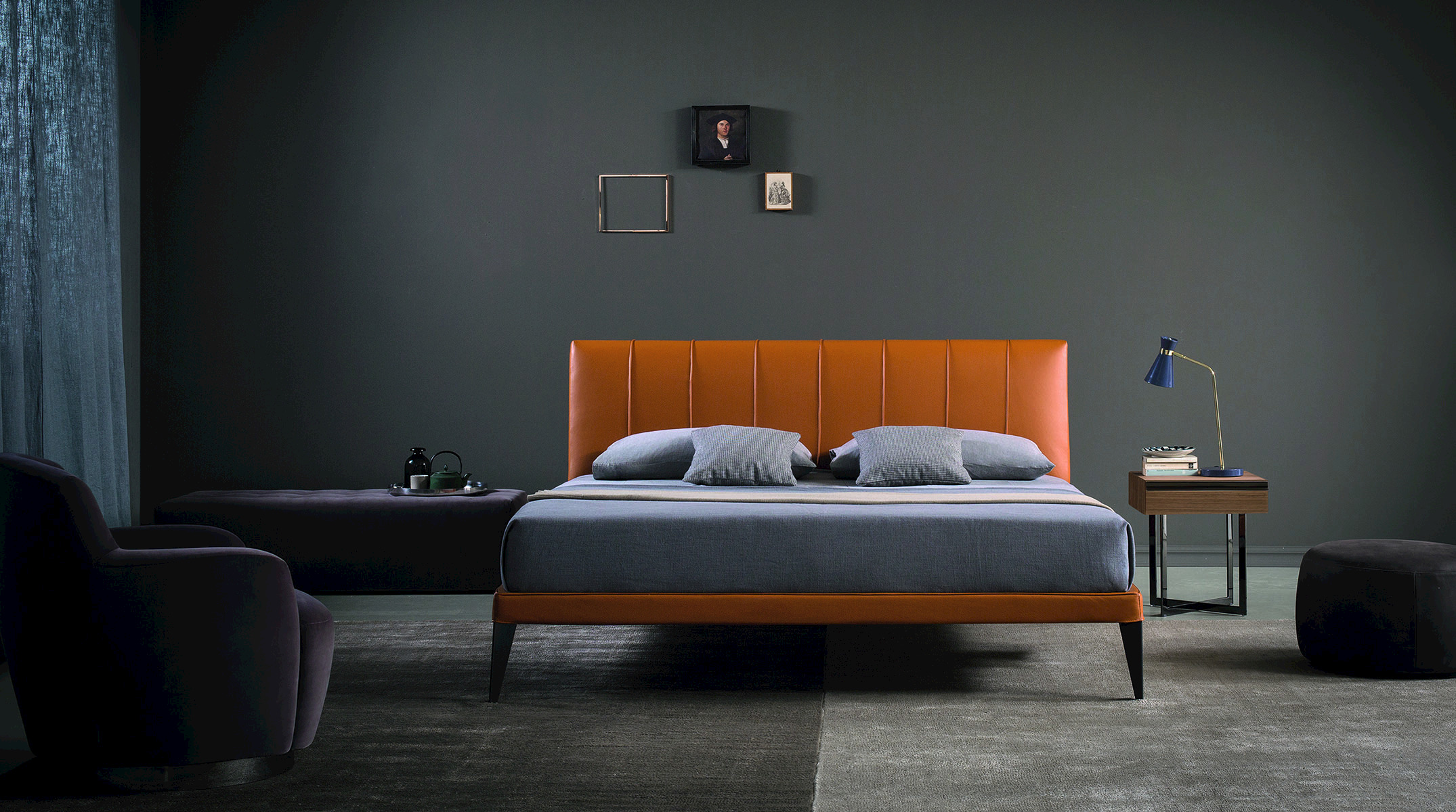 MEGAN | Leather bed Upholstered leather double bed By Bodema | design ...