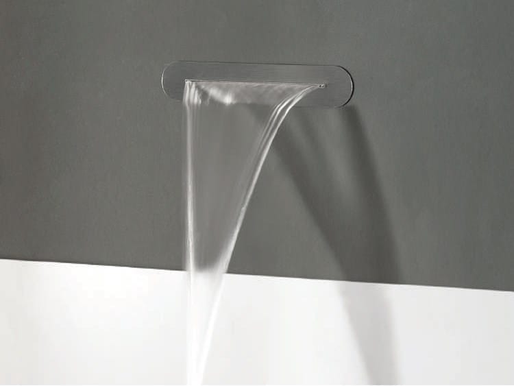 Wall-mounted stainless steel waterfall spout MEGARA By tender rain ...