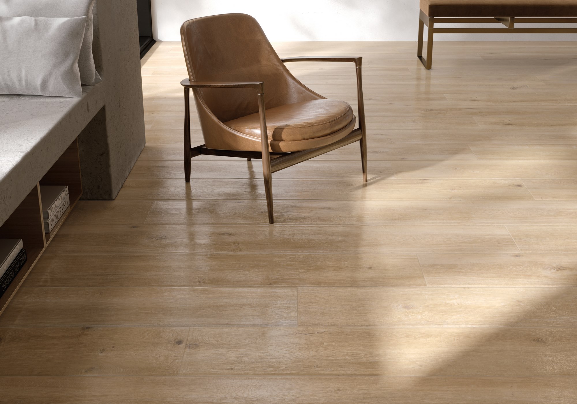 MEGEVE Rectified porcelain stoneware wall/floor tiles with wood effect ...