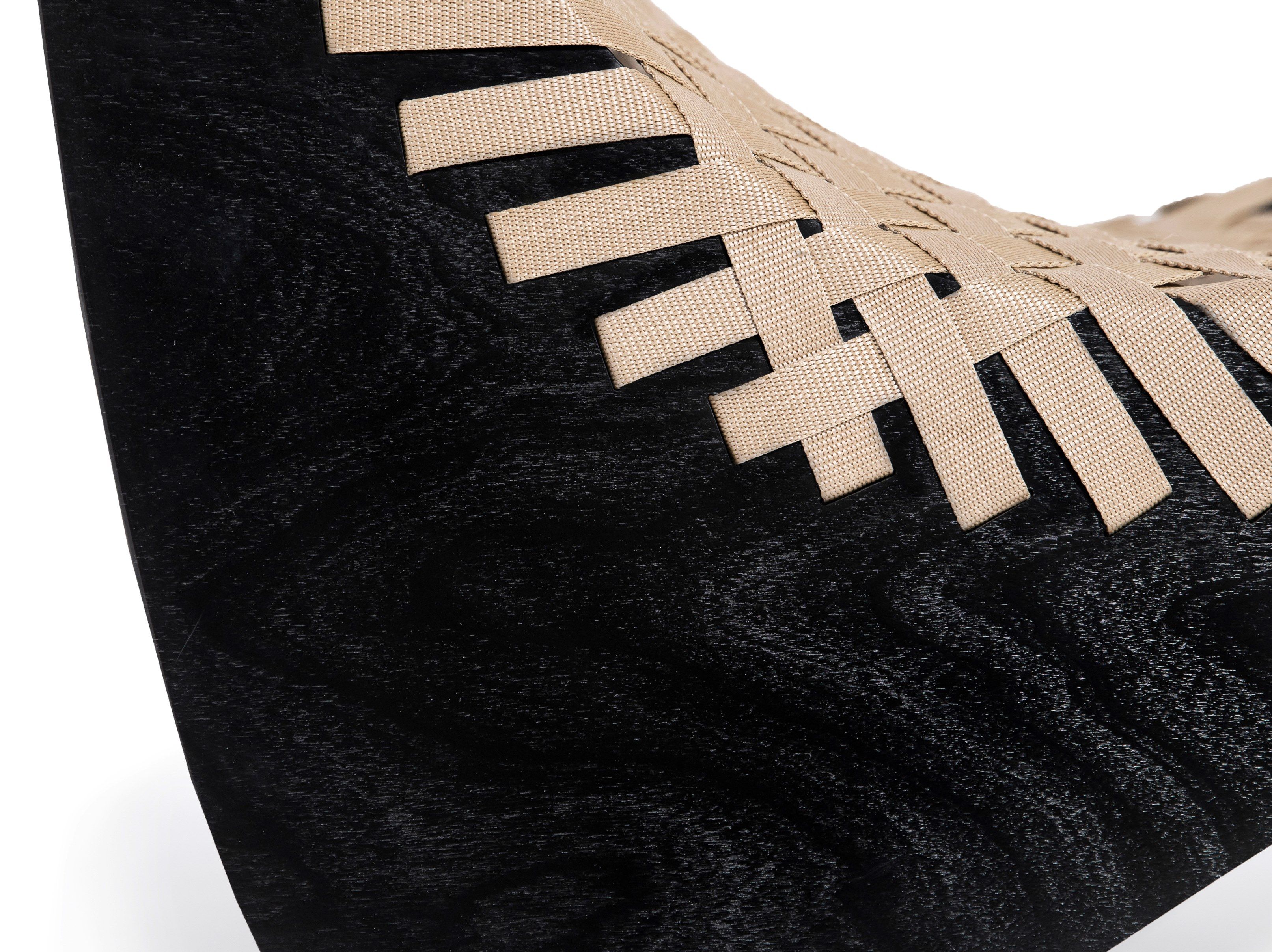 MELON BEIGE - BLACK WOOD Easy chair By Aggy | design Agota Rimsaite