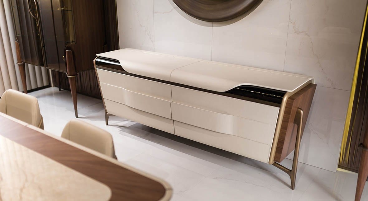 MELTING LIGHT Sideboard with doors By Turri