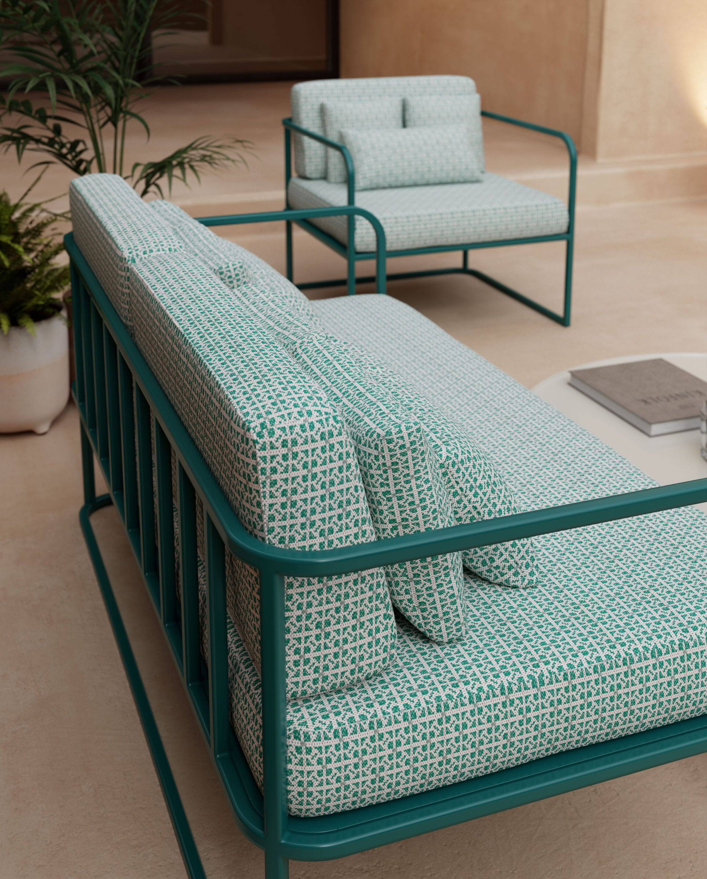 CRUISE 2 seater metal garden sofa By MEMEDESIGN