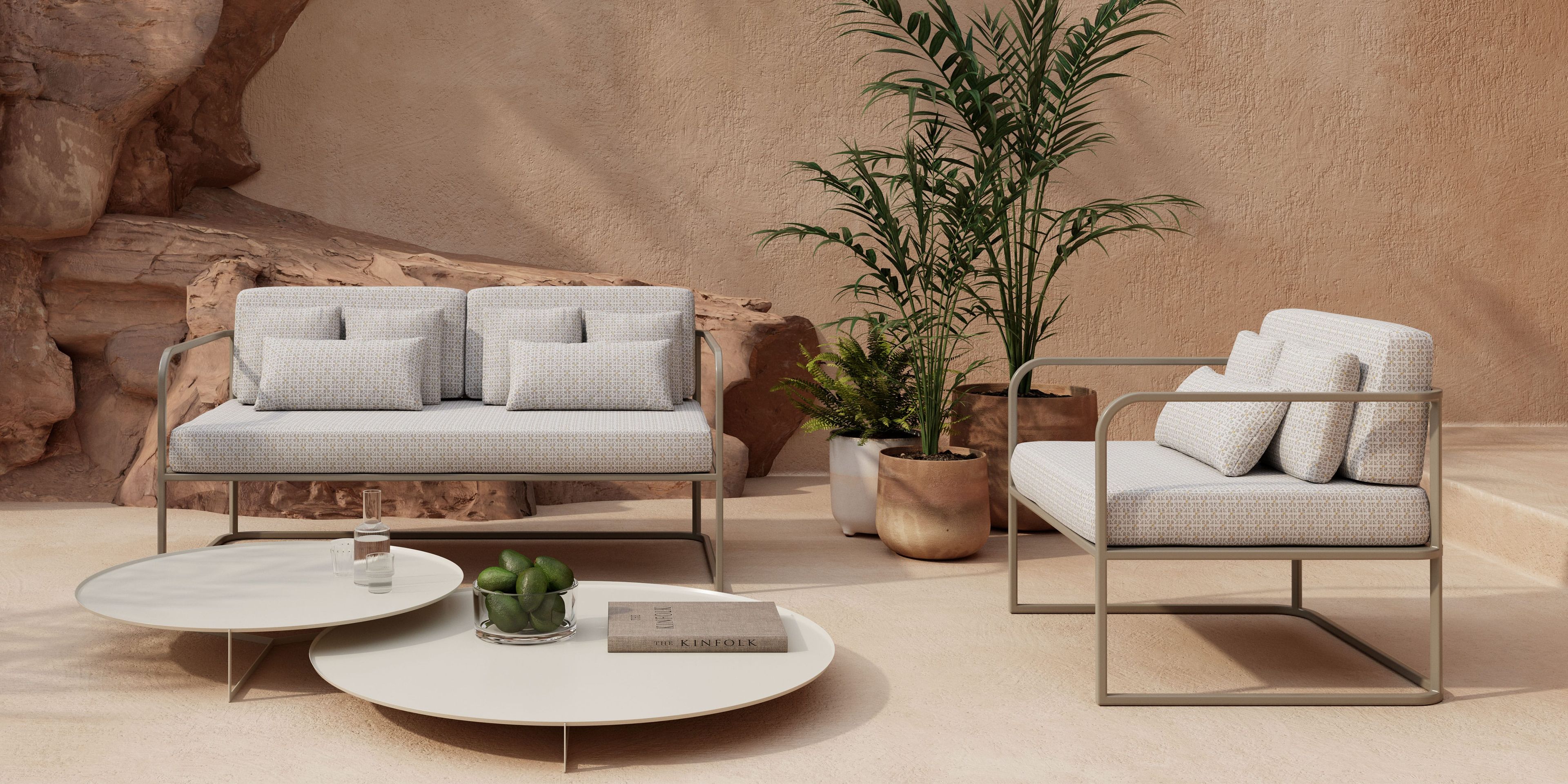 CRUISE 2 seater metal garden sofa By MEMEDESIGN