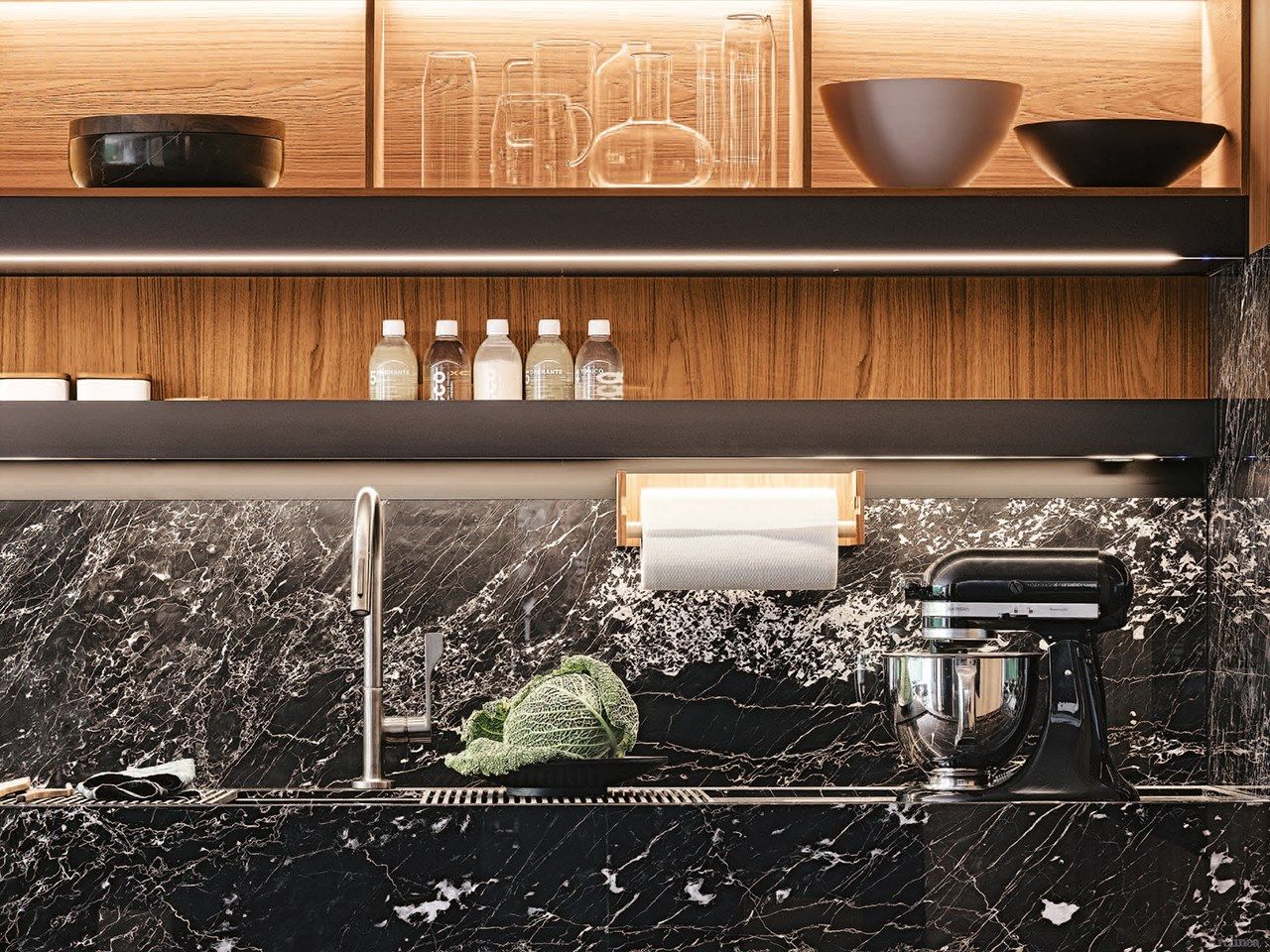 MENSOLINEA Fitted Kitchen backsplash By Arc linea Arredamenti