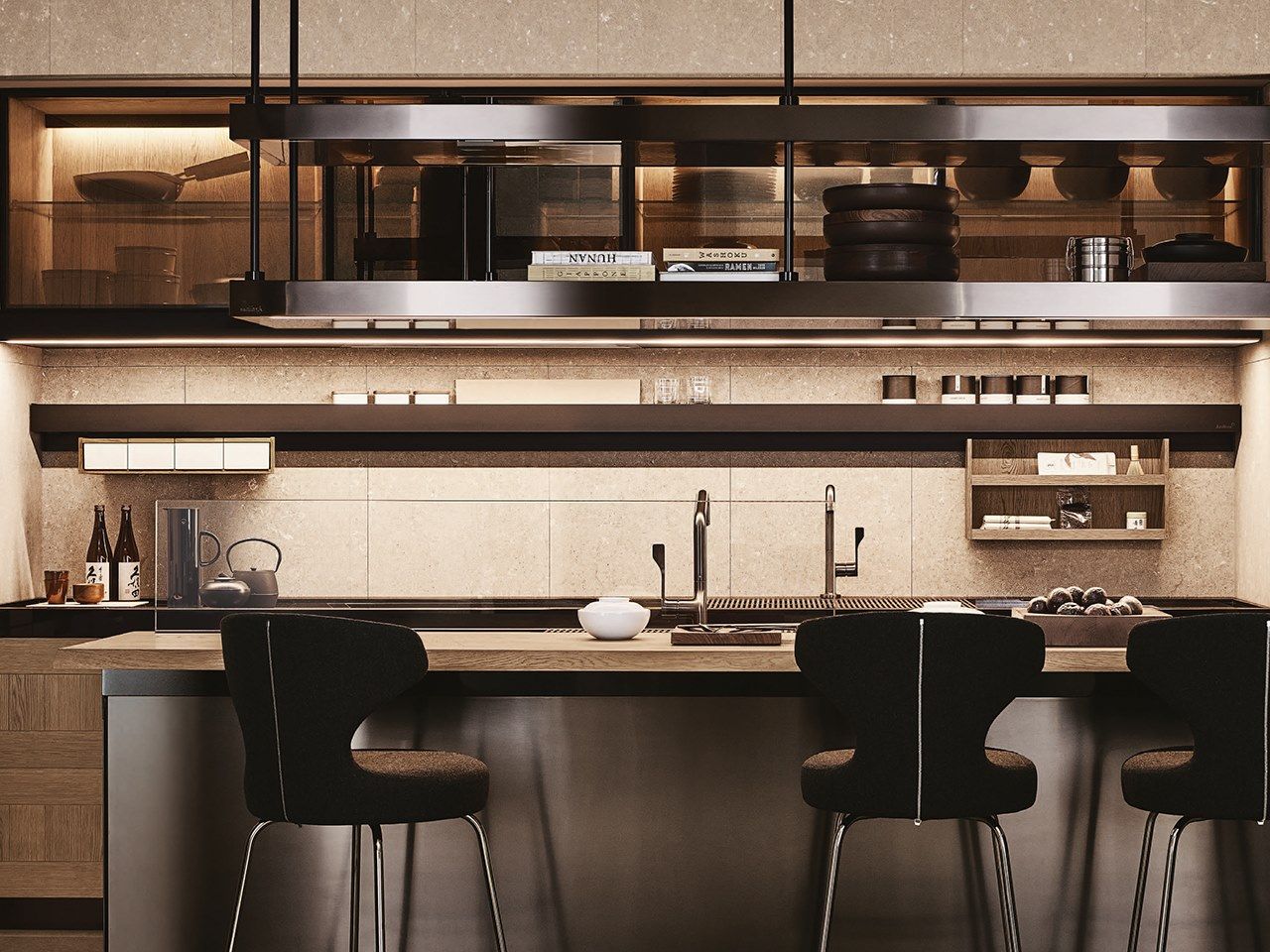 MENSOLINEA Fitted Kitchen backsplash By Arc linea Arredamenti