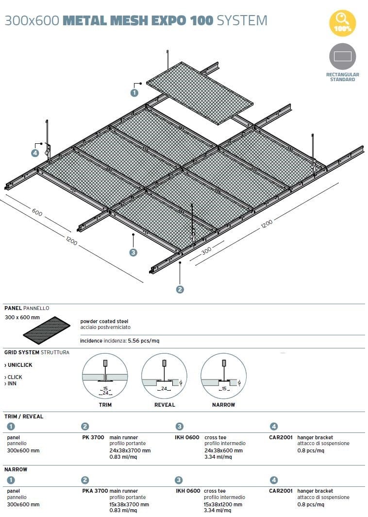 EXPO 100 Ceiling panels By CBI Europe