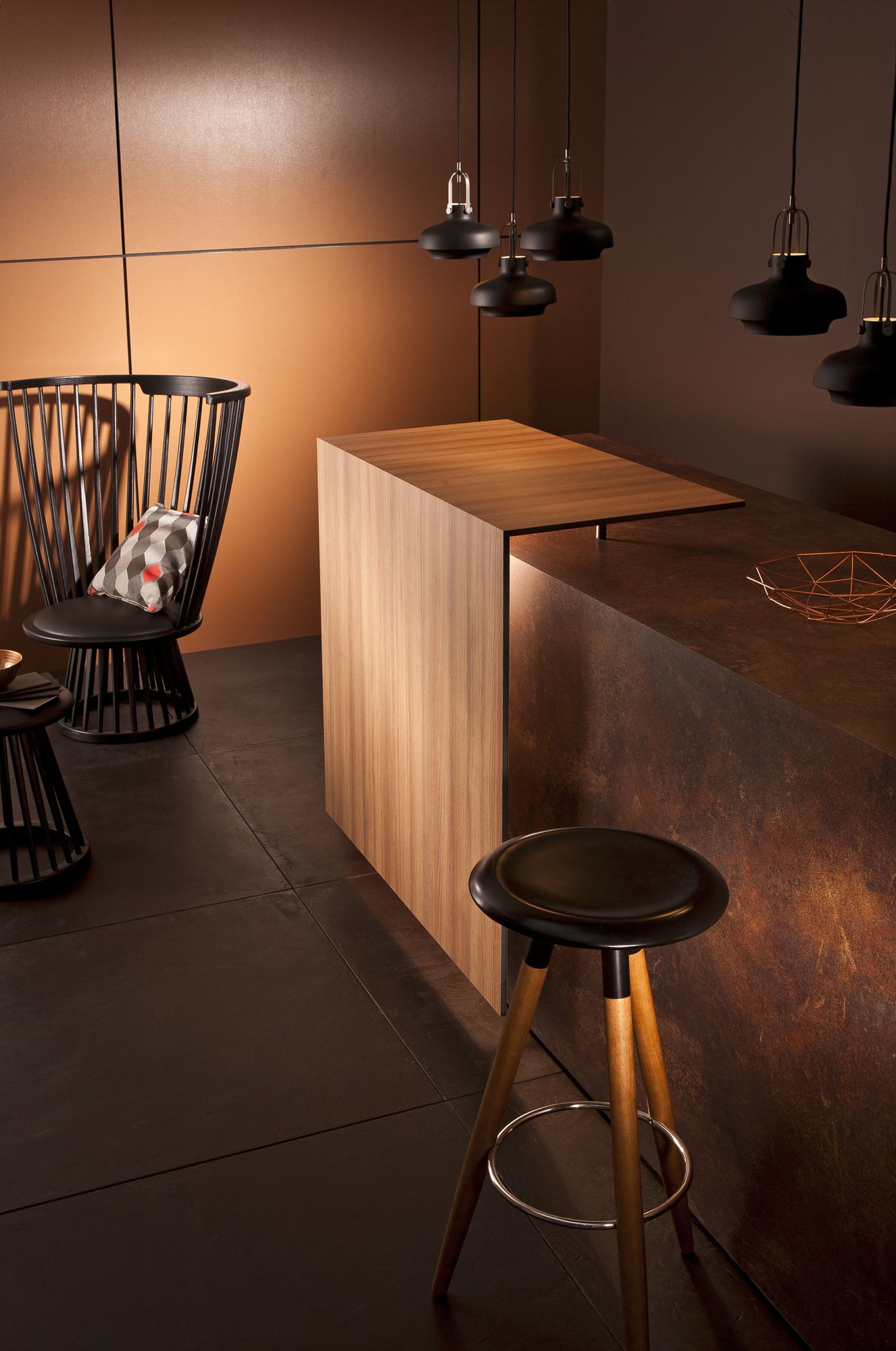 Interior fitting in HPL laminate METALLIC By Polyrey