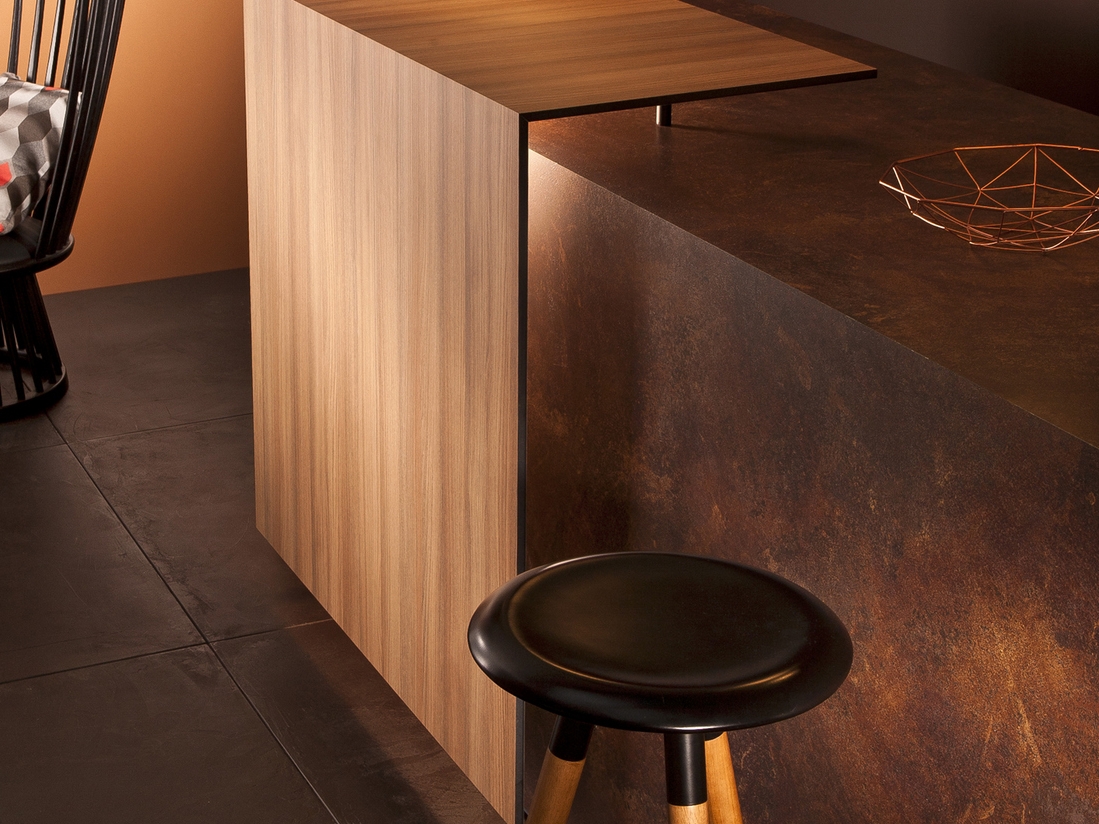 Interior fitting in HPL laminate METALLIC By Polyrey