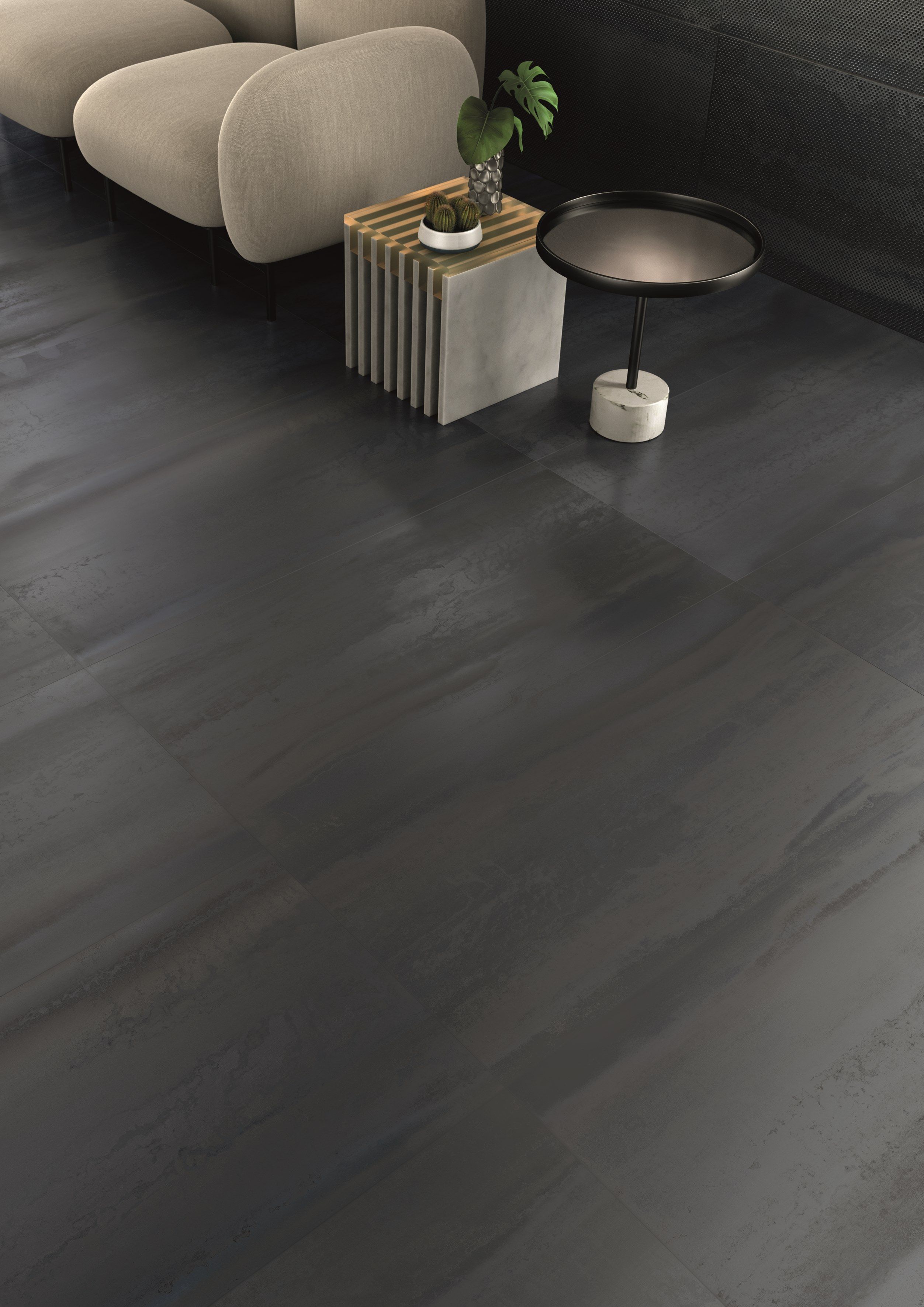 Porcelain stoneware wall/floor tiles with metal effect METALLICA ...
