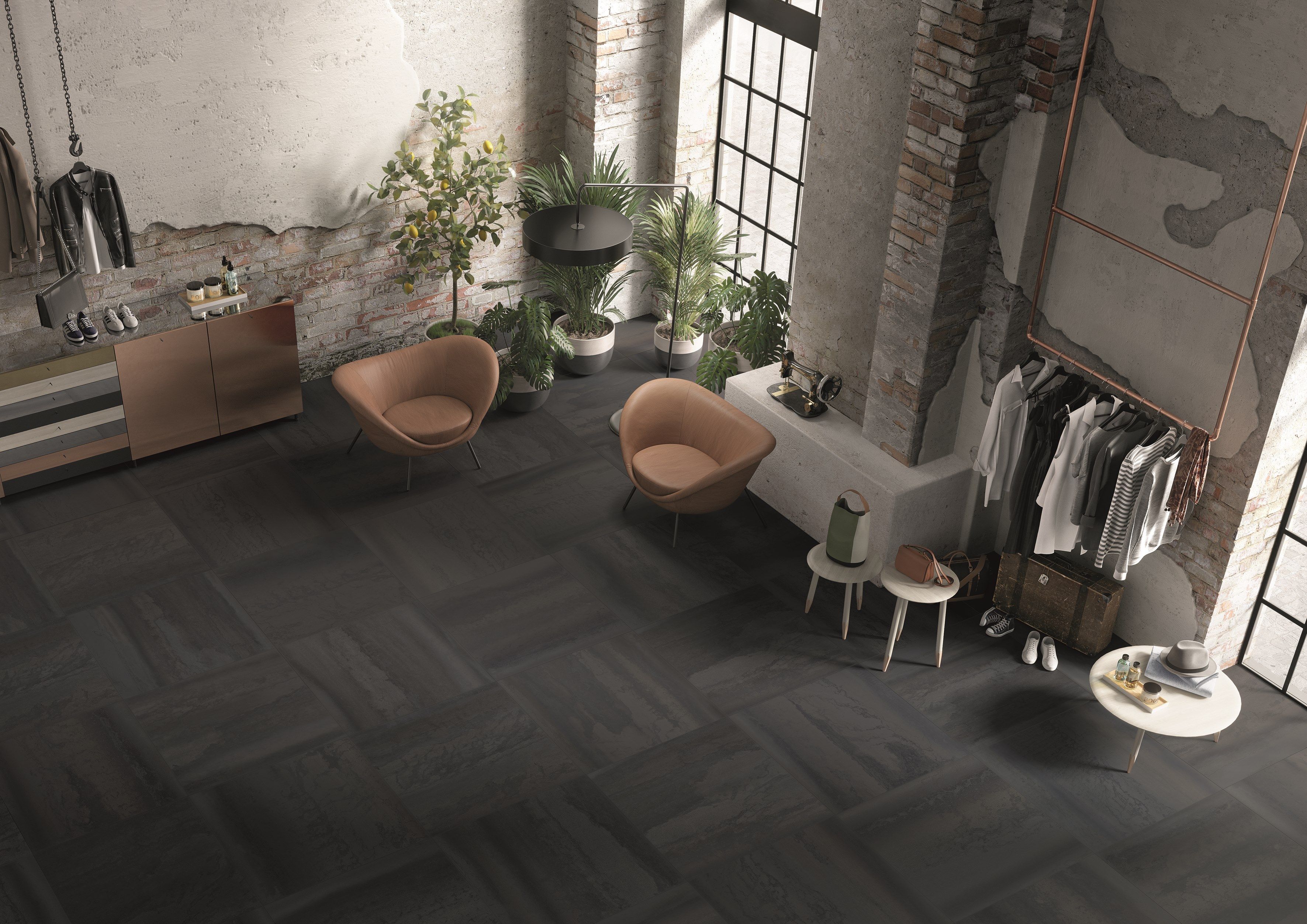 Porcelain stoneware wall/floor tiles with metal effect METALLICA ...