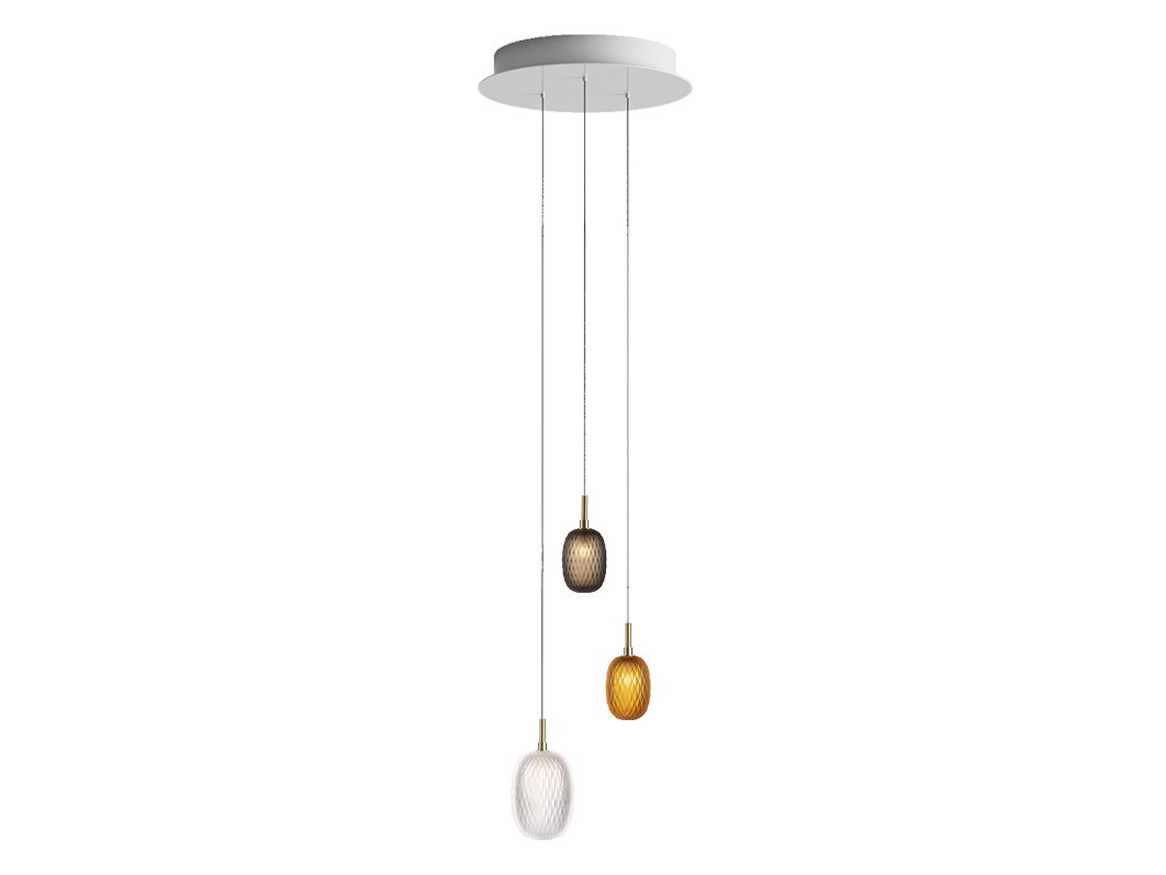 METAMORPHOSIS 3 LED handmade blown glass pendant lamp By bomma | design ...