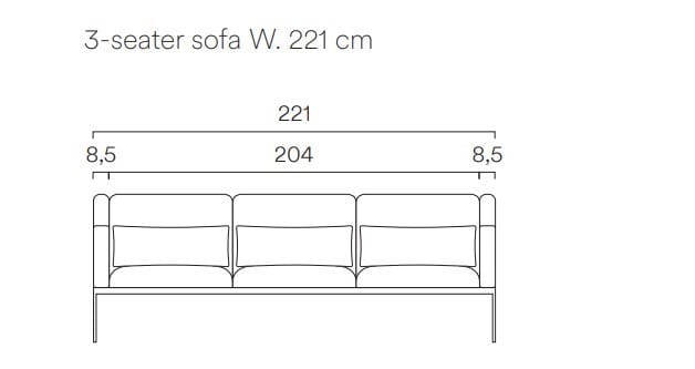 METRO 15 3 seater fabric sofa By FREZZA | design Luca Nichetto