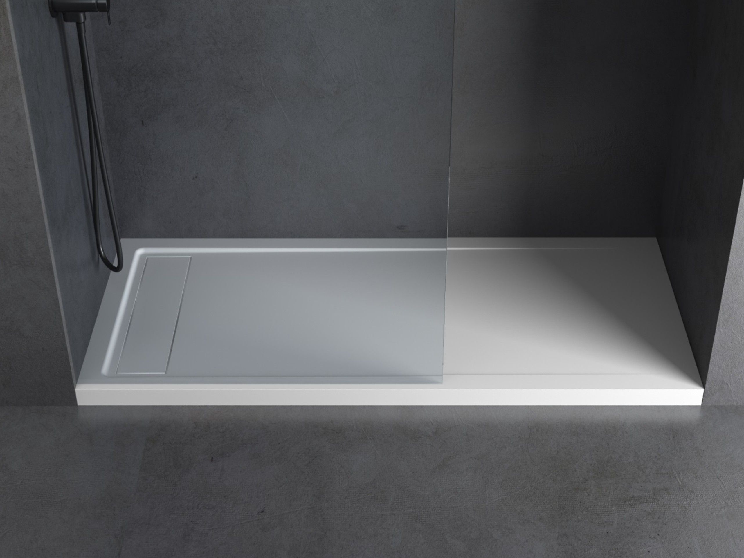 Rectangular Solid Surface shower tray METRO By MOMA Design