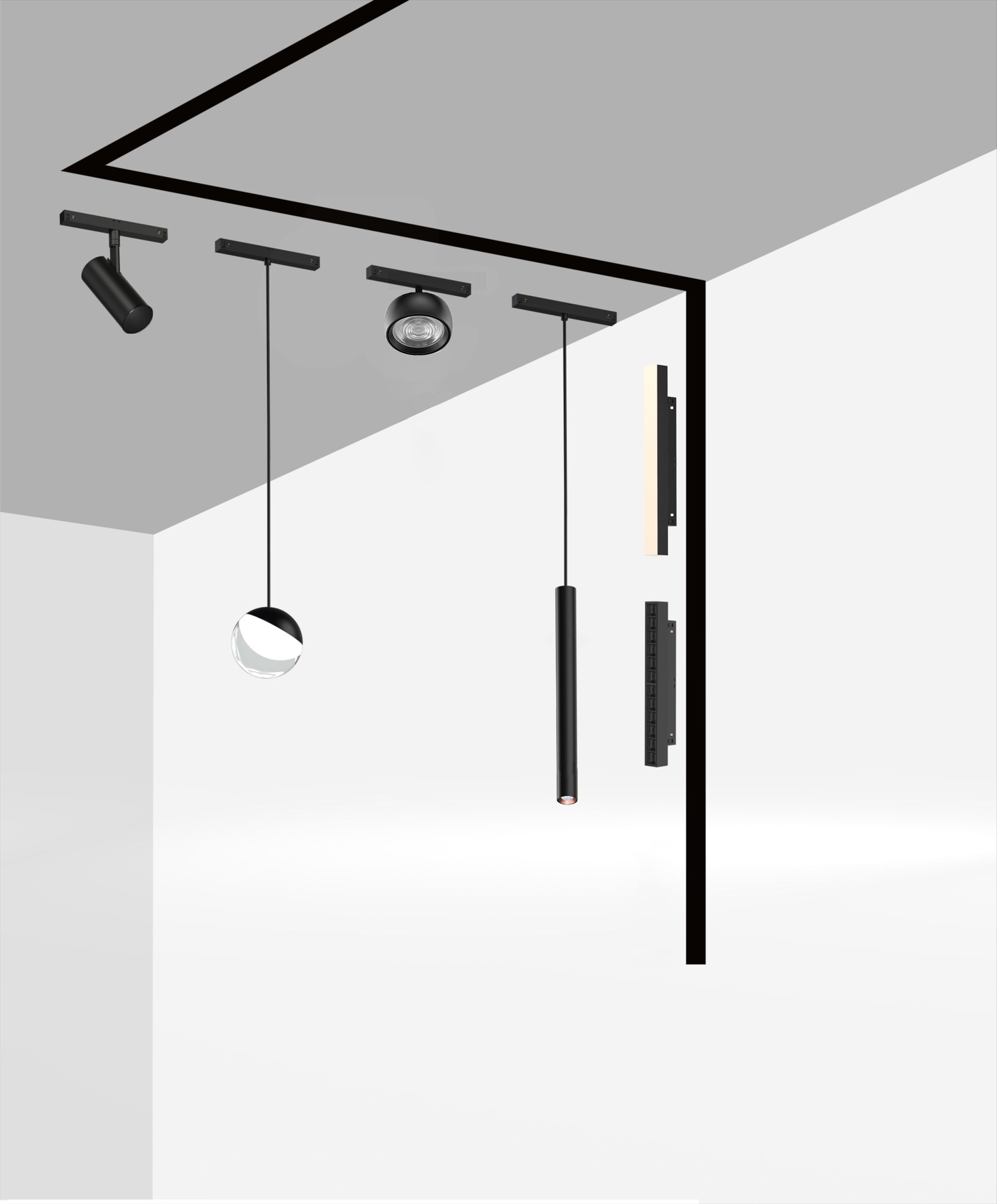 MG_TRACK 2591 Trimless embeded Magnetic Track By Nexia