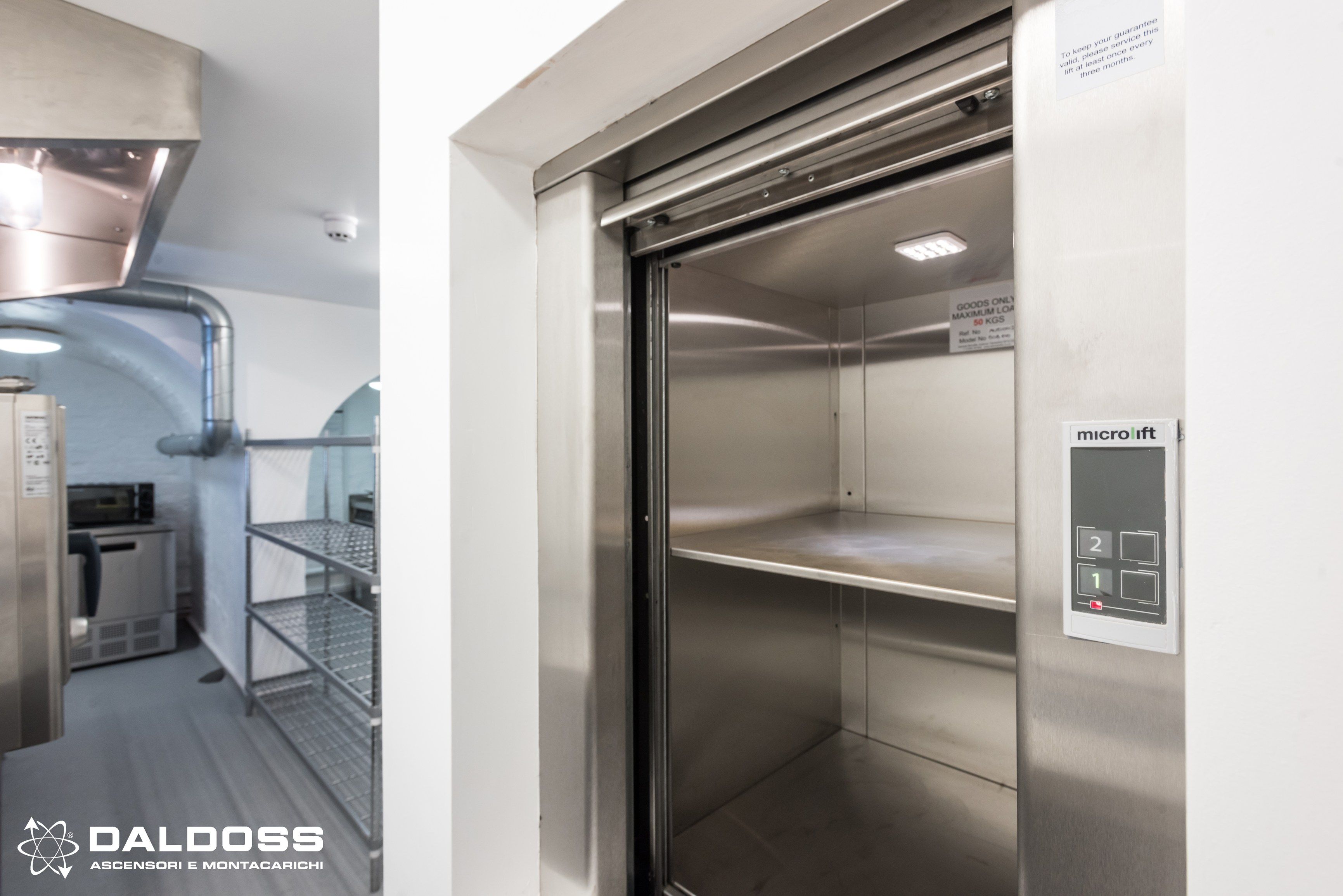 Service lift MICROLIFT EVOLUTION By DALDOSS ELEVETRONIC