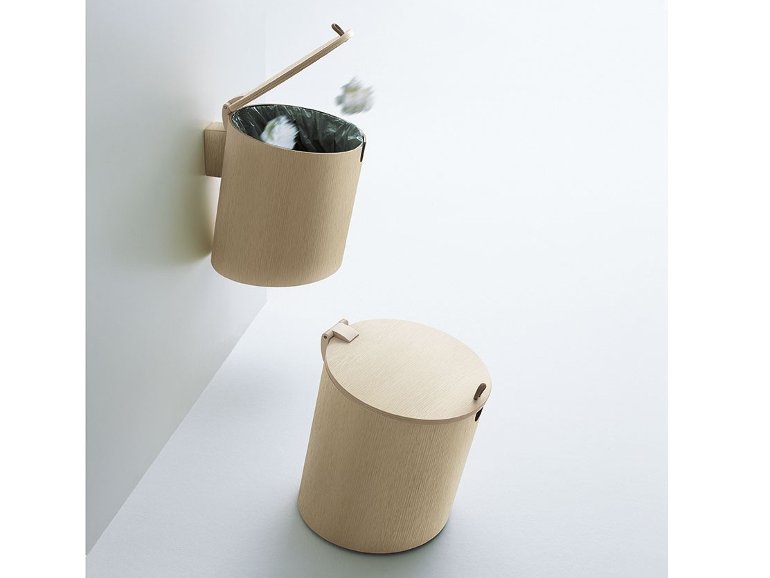 MIDI BASKET Multi-layer wood bathroom waste bin By Agape