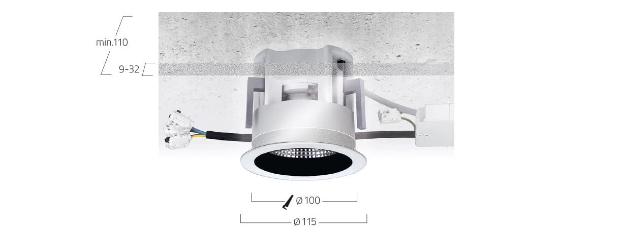 MIDPOINT F7 Recessed LED spotlight By Lightnet
