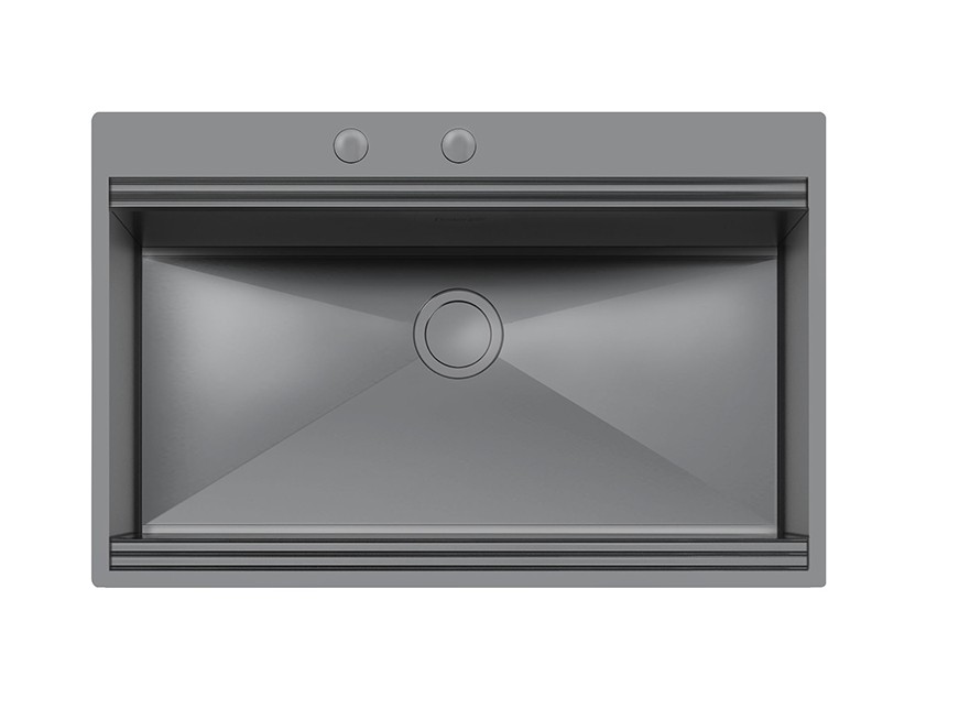 MILANELLO 750X374 FT GUNMETAL sink By Foster