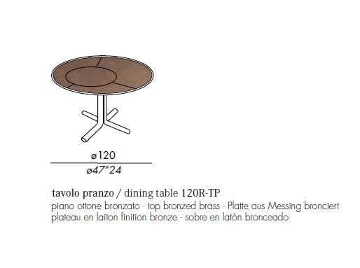 Round brass table MILLER | Brass table Miller Collection By Meridiani ...