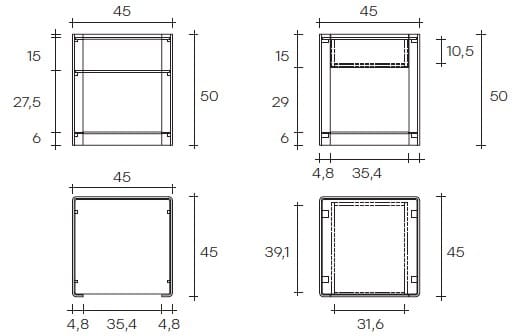 MILO Wood and glass bedside table with drawers By Fiam Italia | design ...