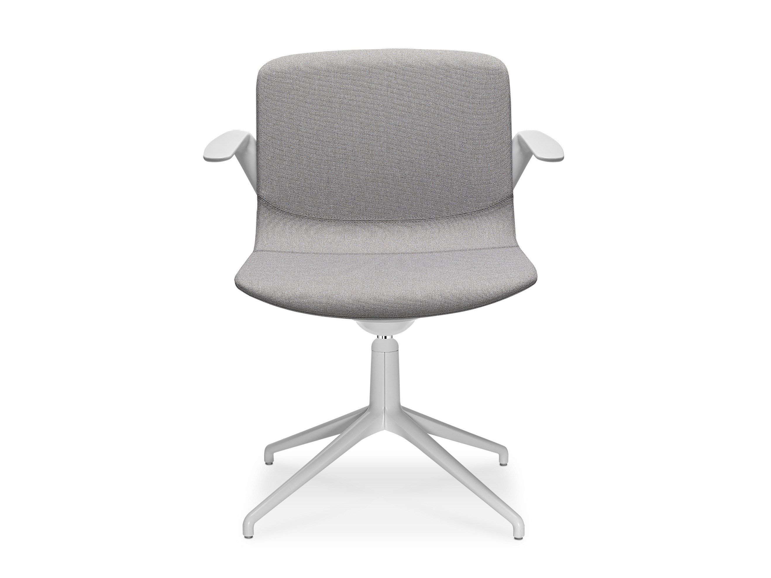 MILOS LIFE | Chair with 4-spoke base Swivel fabric chair with armrests ...