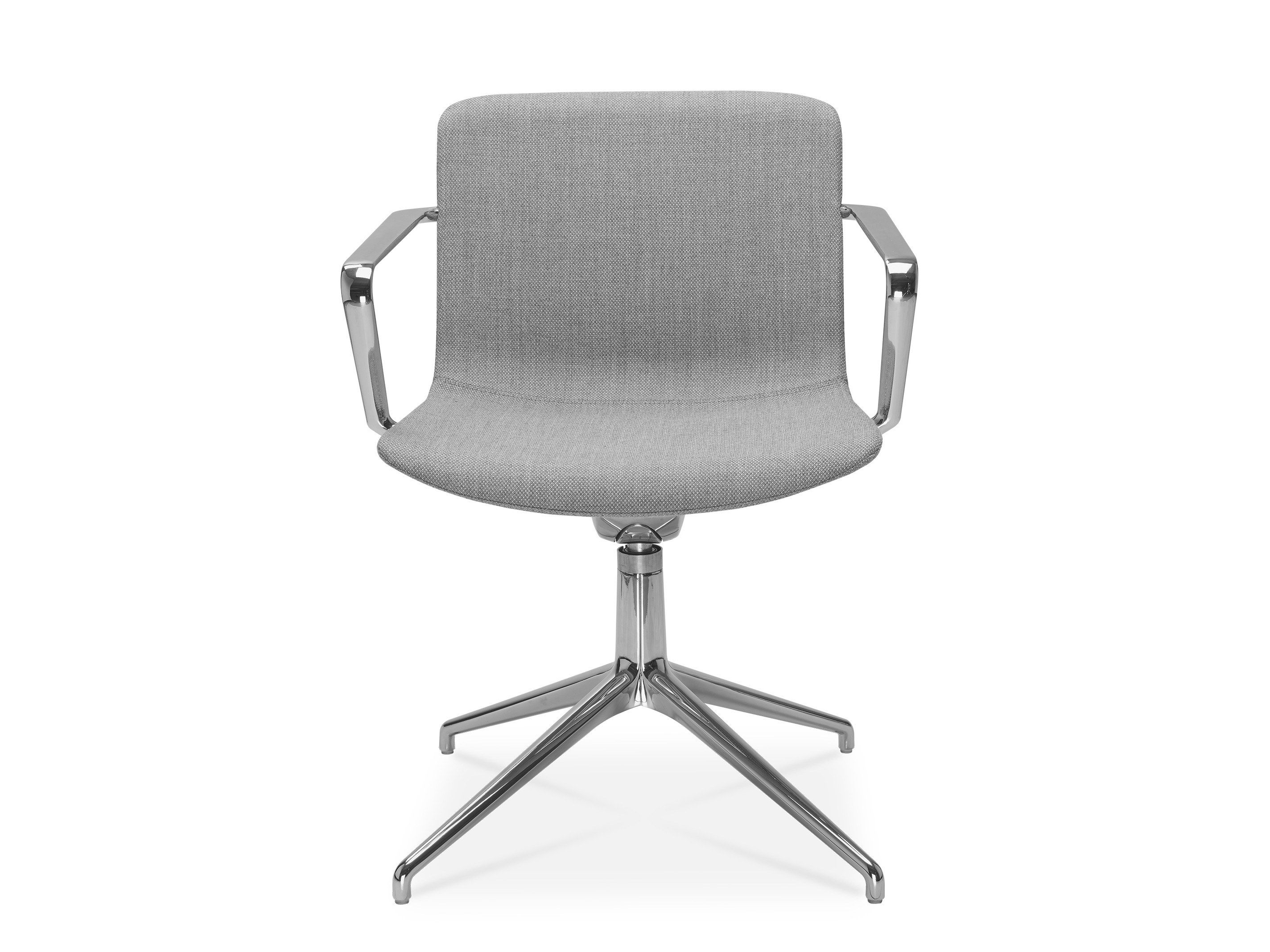 MILOS LIFE | Chair with 4-spoke base Swivel fabric chair with armrests ...