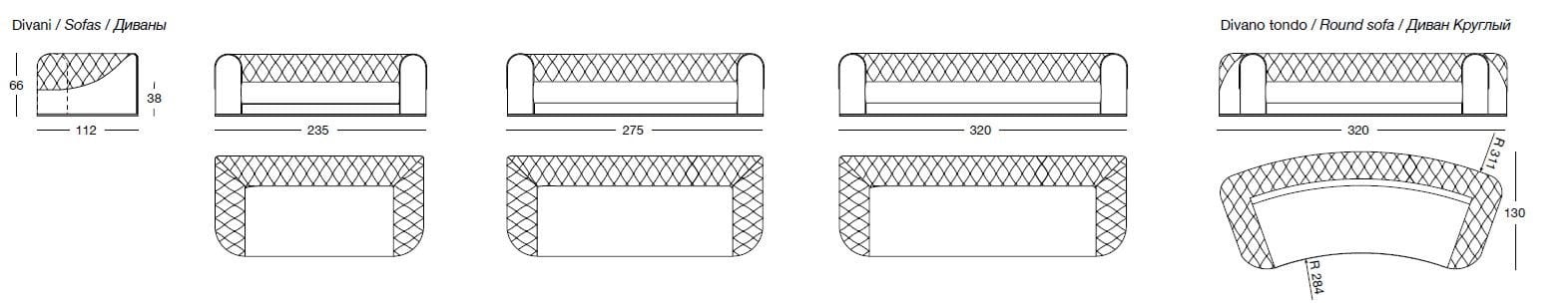 MILTON | Sofa Loveluxe 2014 – Royal collection Collection By Longhi ...