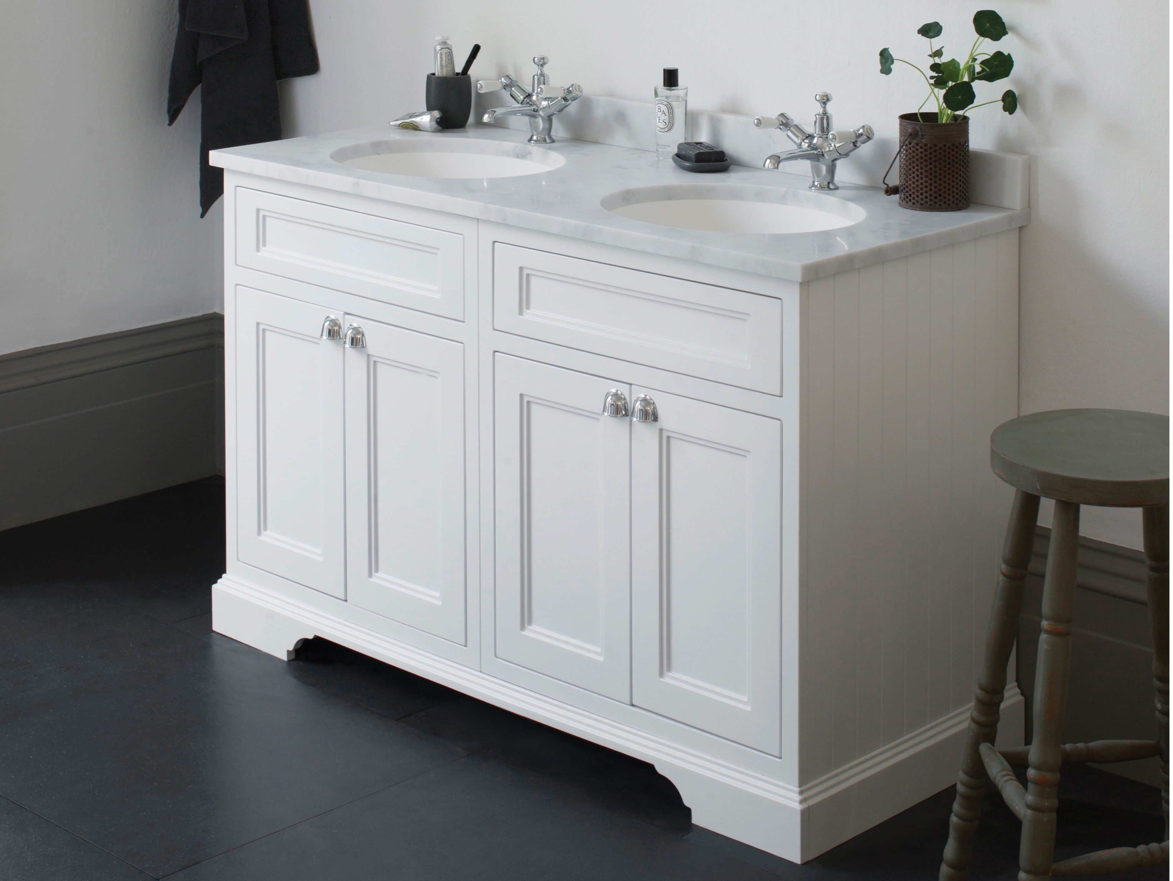MINERVA | Double vanity unit Double MDF vanity unit with doors By ...