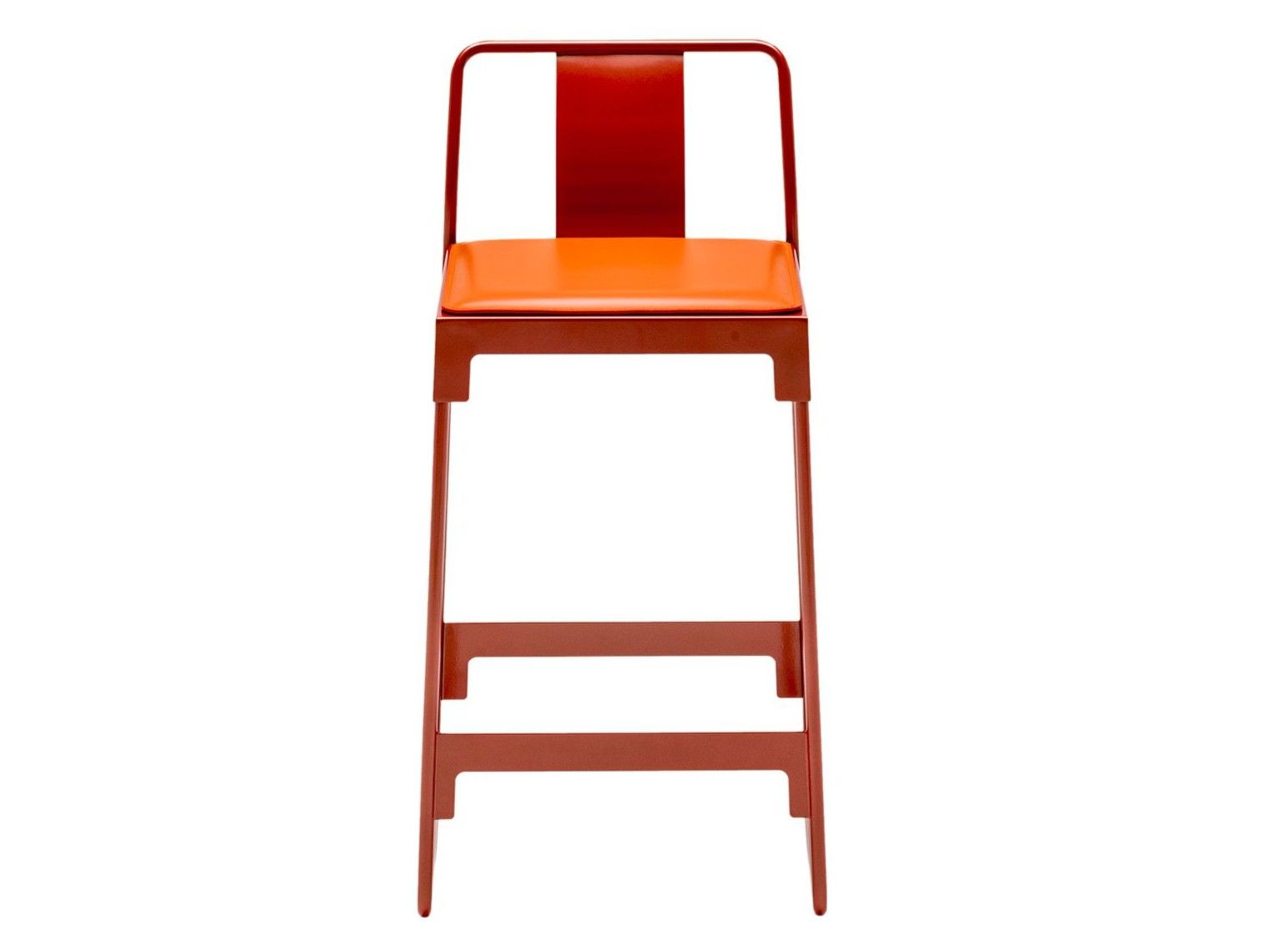 MINGX High powder coated steel stool with back By Driade | design ...