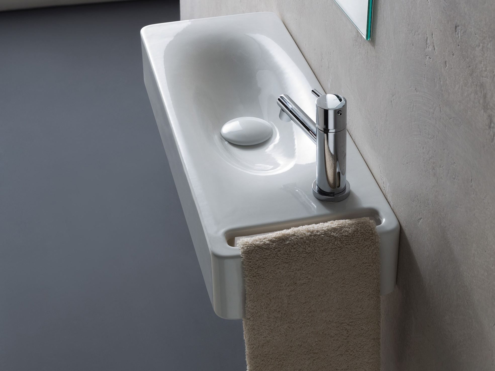 MINI HUNG | Rectangular handrinse basin By Scarabeo Ceramiche design ...