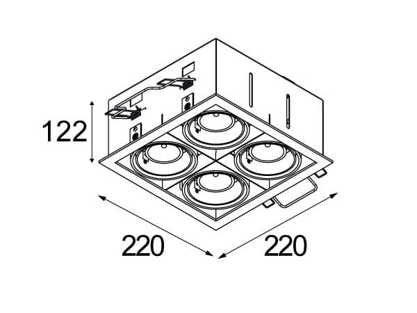 Ceiling recessed spotlight MINI MULTIPLE 4 Mini Multiple Collection By ...