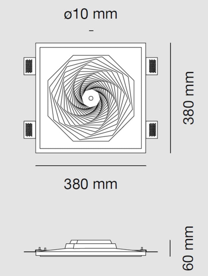 MINILED LED recessed Cristaly® ceiling lamp By 9010 novantadieci ...