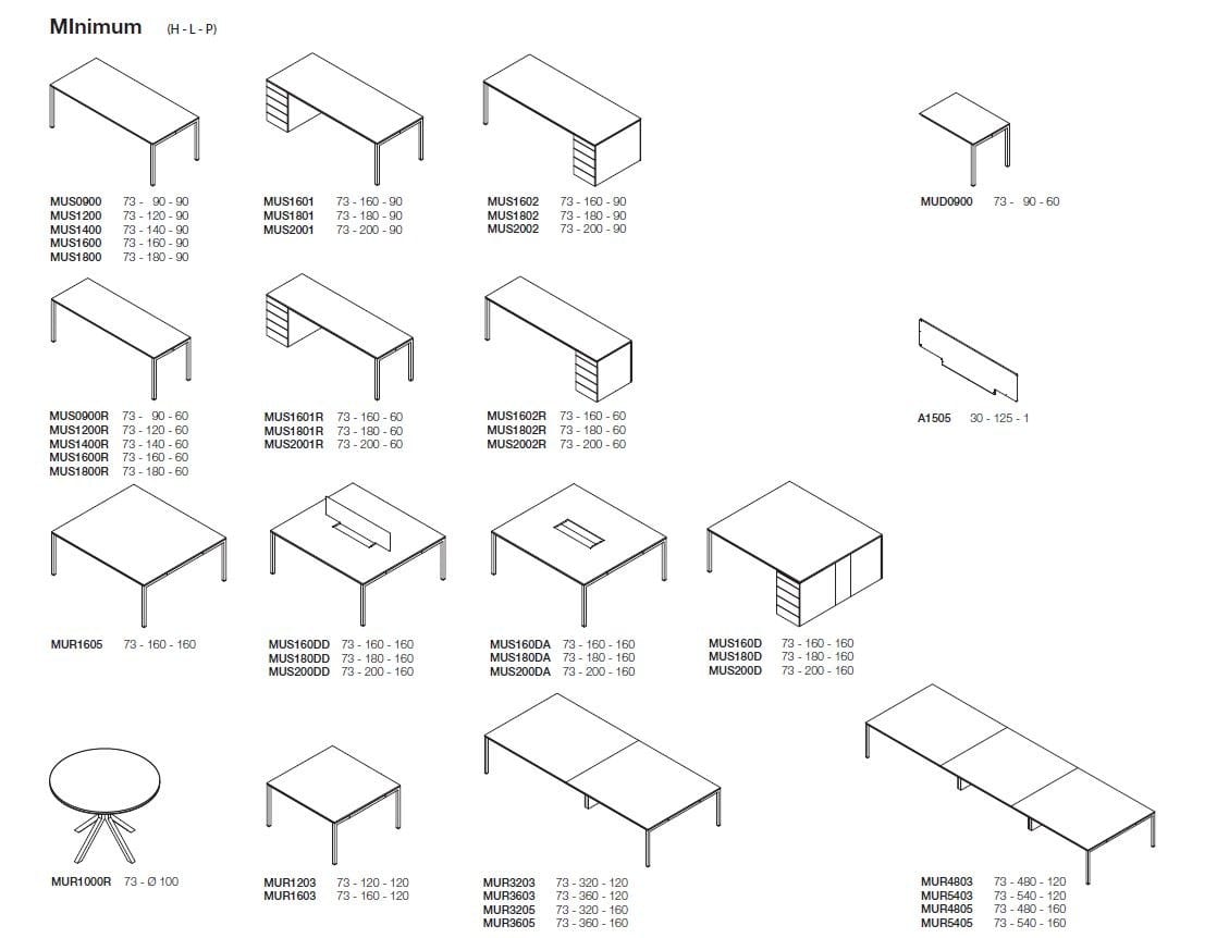 MINIMUM | Square meeting table Minimum Collection By Ultom