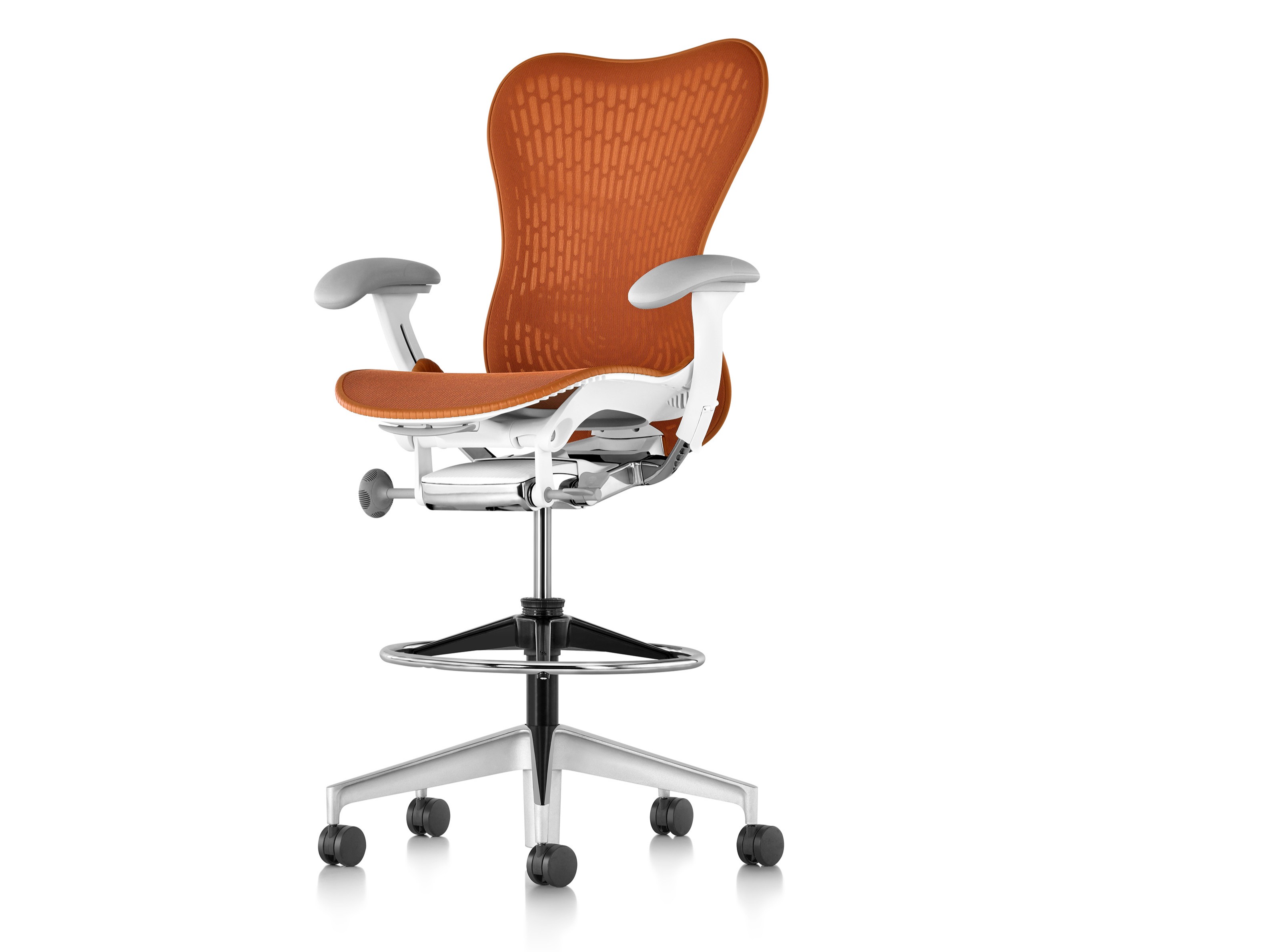MIRRA 2 Ergonomic swivel Butterfly fabric office stool By Herman Miller ...
