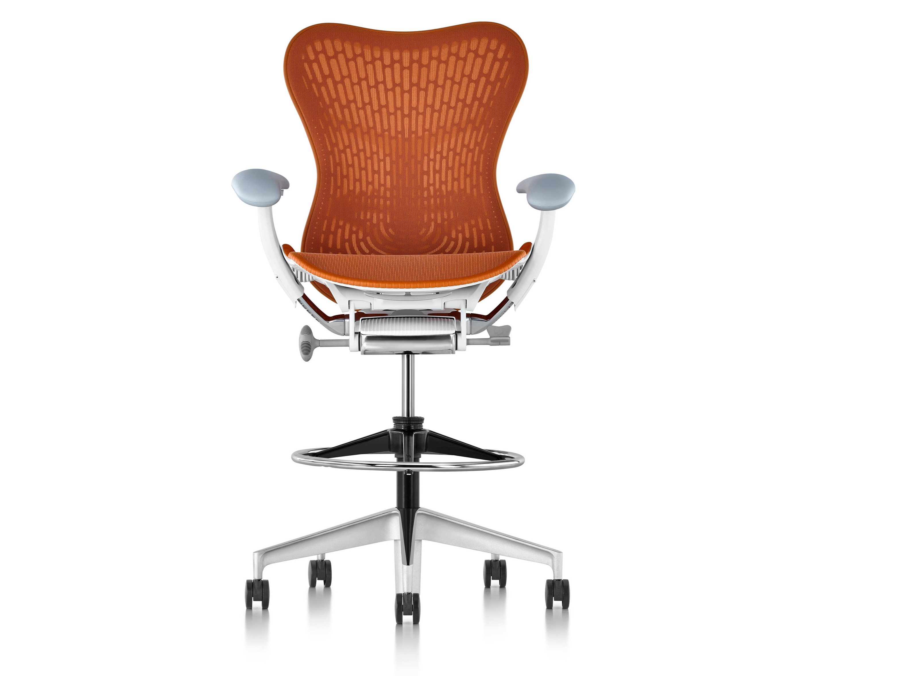 MIRRA 2 Ergonomic swivel Butterfly fabric office stool By Herman Miller ...