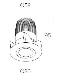Round recessed spotlight MIRUM PINHOLE By DGA