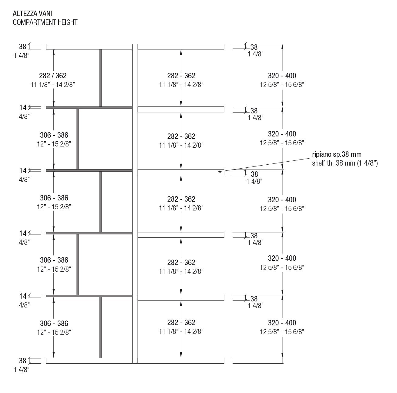 MISURAEMME Sectional TV wall system with integrated lighting By ...